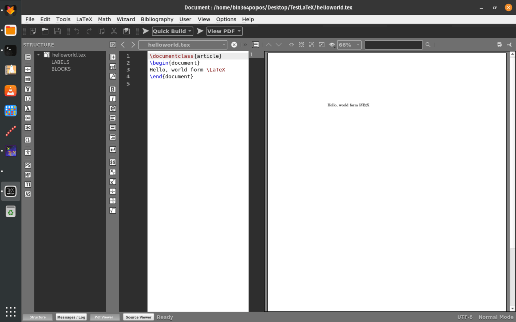 LaTeX in Linux | Short guid on how to start witn LaTex on Linux