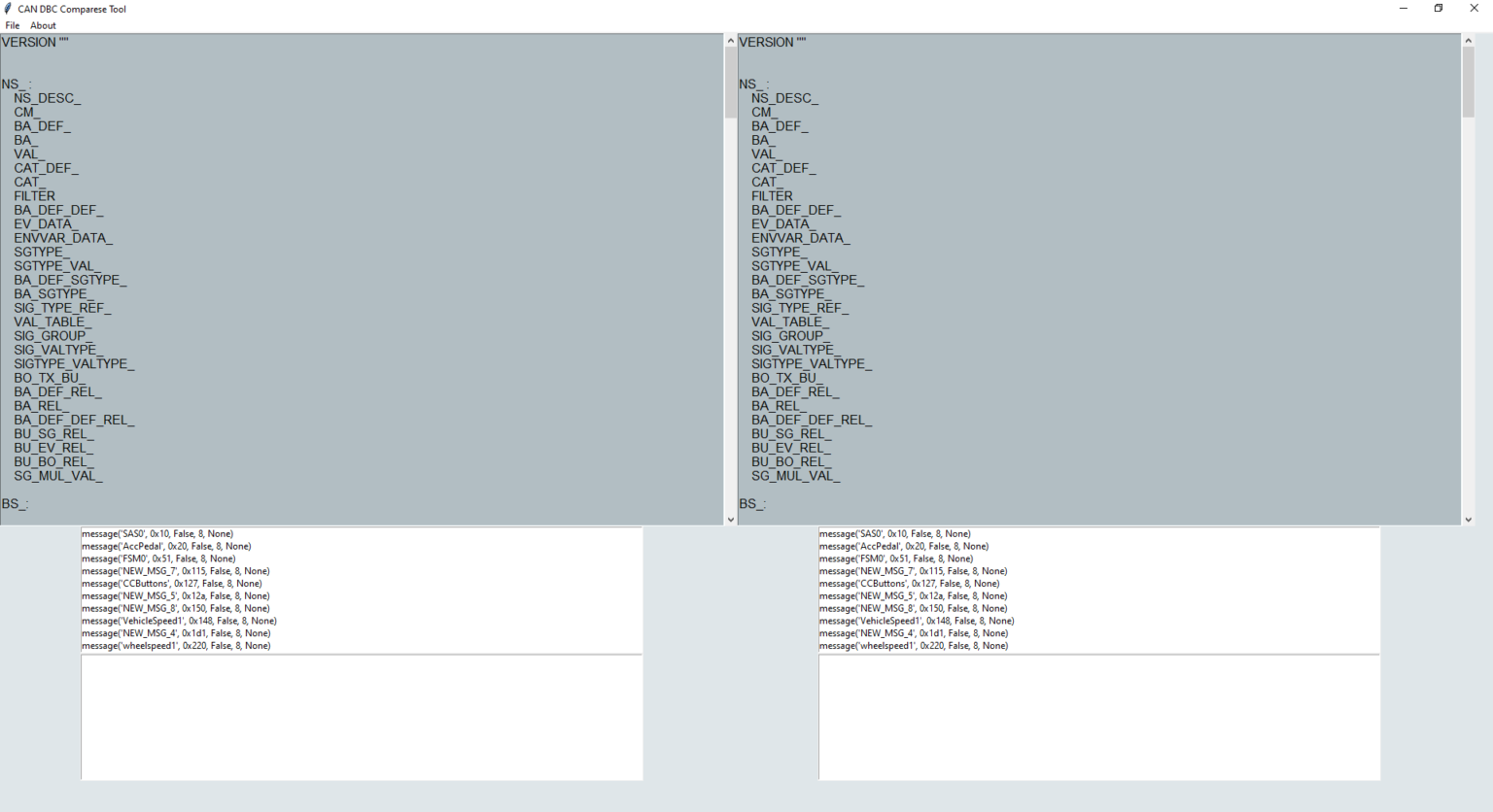 Compare CAN database with Python | blnLabs